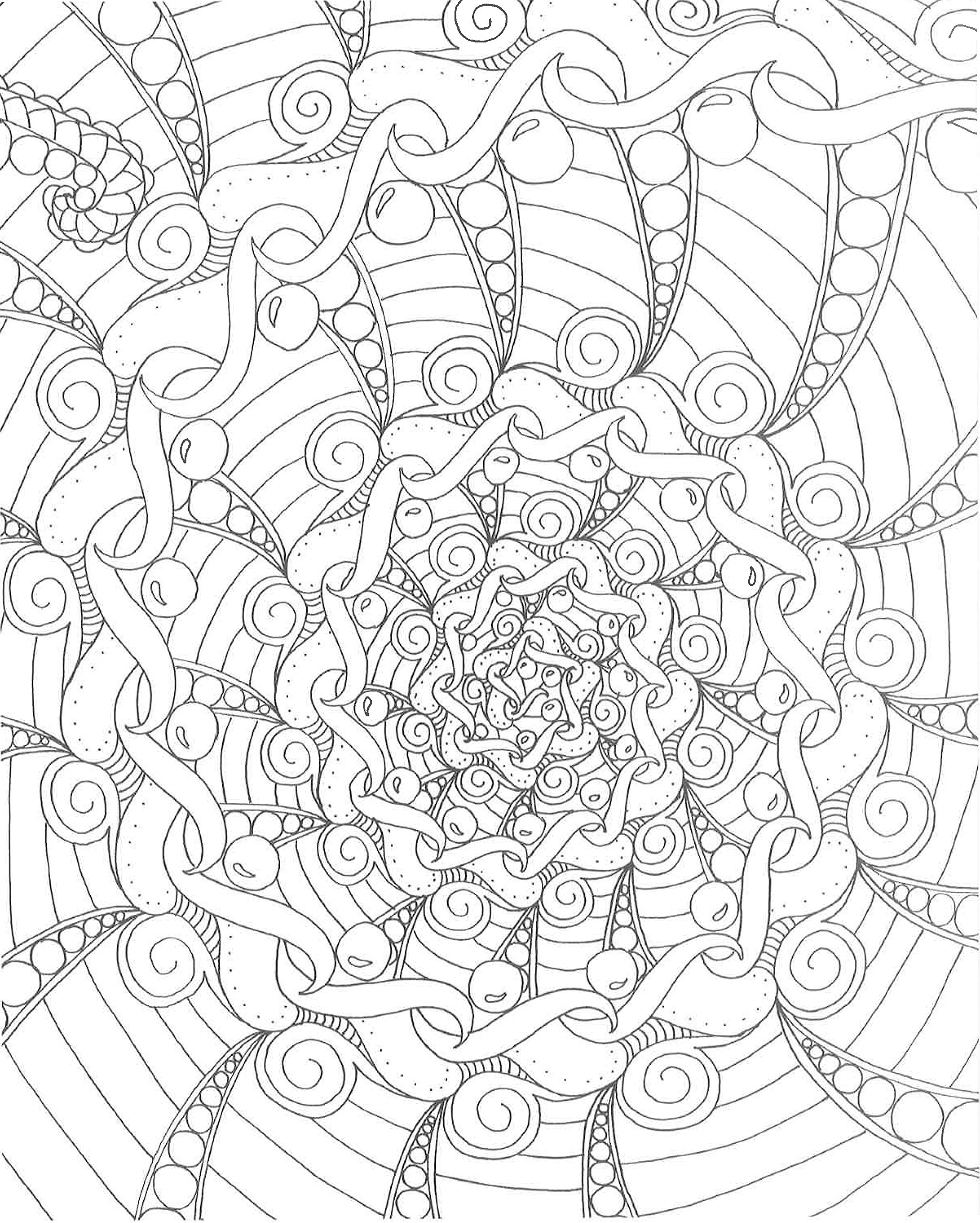 Vector Swirls Colouring Pages Sketch Coloring Page