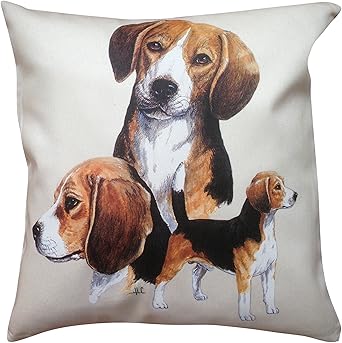 Beagle Group Breed of Dog Themed Cotton Cushion Cover - Perfect Gift ...