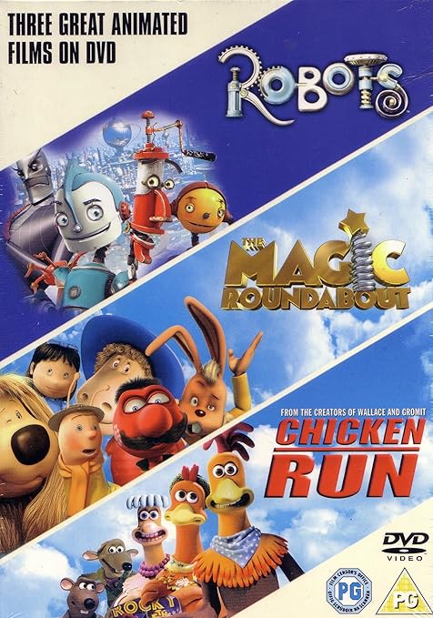 Robots / The Magic Roundabout / Chicken Run * 3 DVD Boxset Family ...