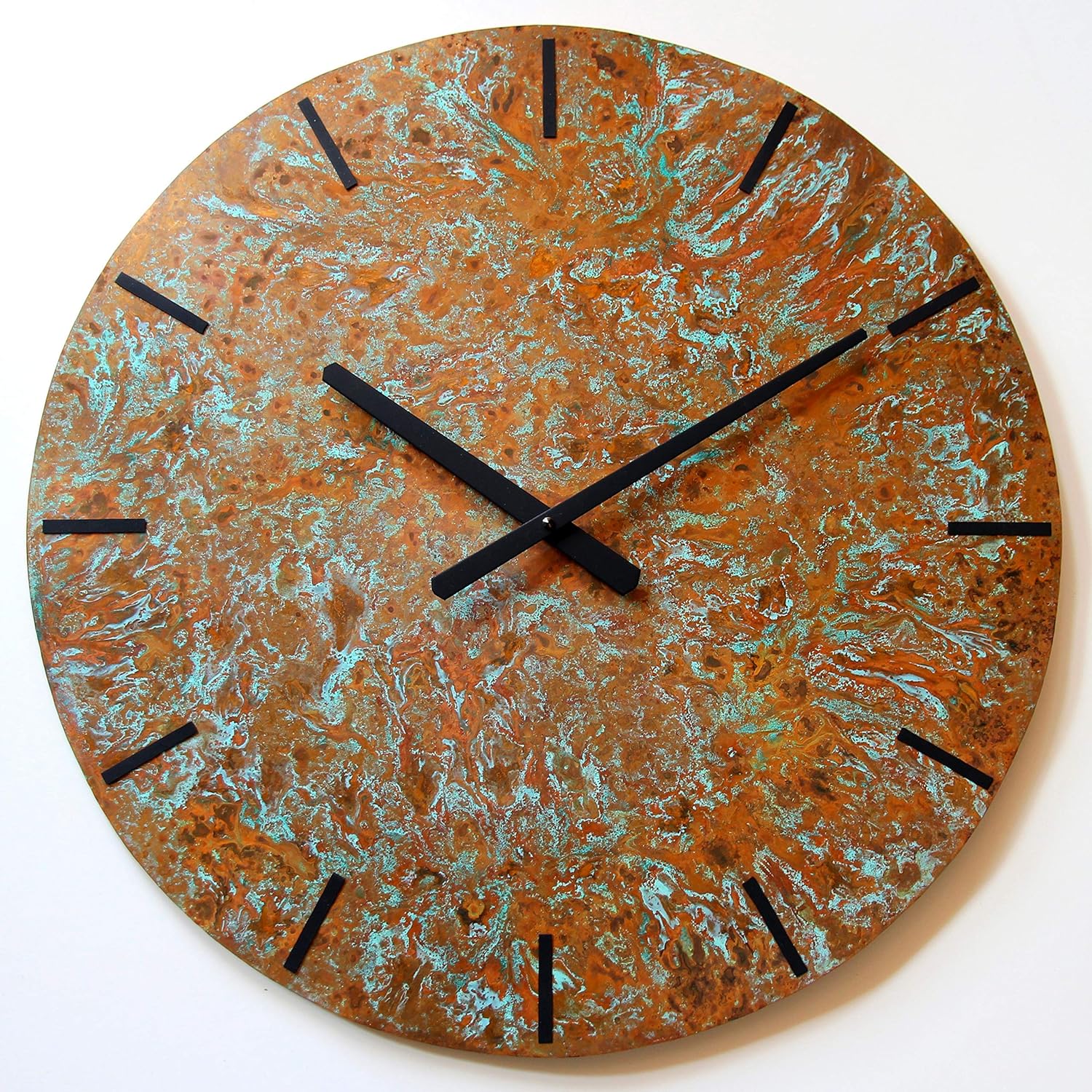 Amazon.com: 24-inch Copper Wall Clock - Rustic Art Decor Anniversary ...