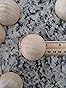 Amazon.com: Unfinished Split Wood Balls 20 Pcs 2 Inch Diameters Half ...