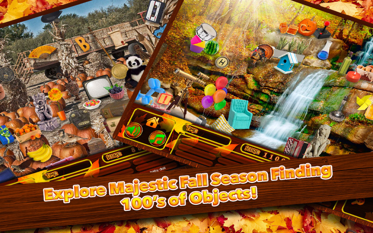 Hidden Objects Autumn Fall Foliage & Halloween Harvest Season – Object ...