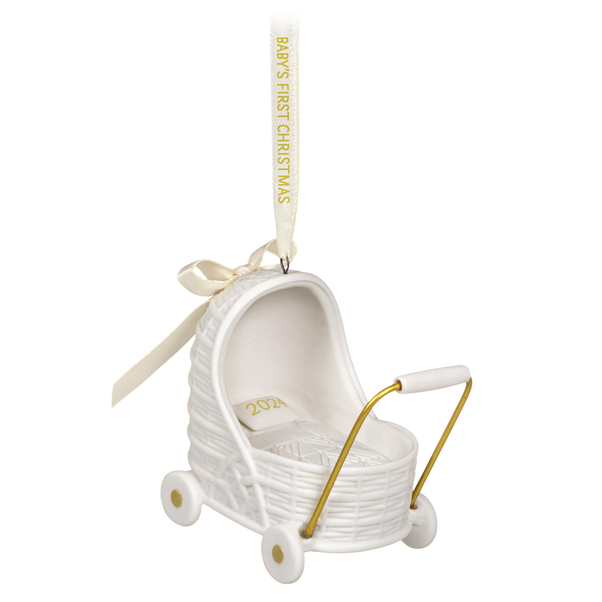 Hallmark Keepsake Christmas Ornament 2024, Baby's First Christmas Pram ...
