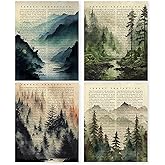Amazon.com: TANXM Landscape Poster Prints,Boho Wall Art,Abstract ...
