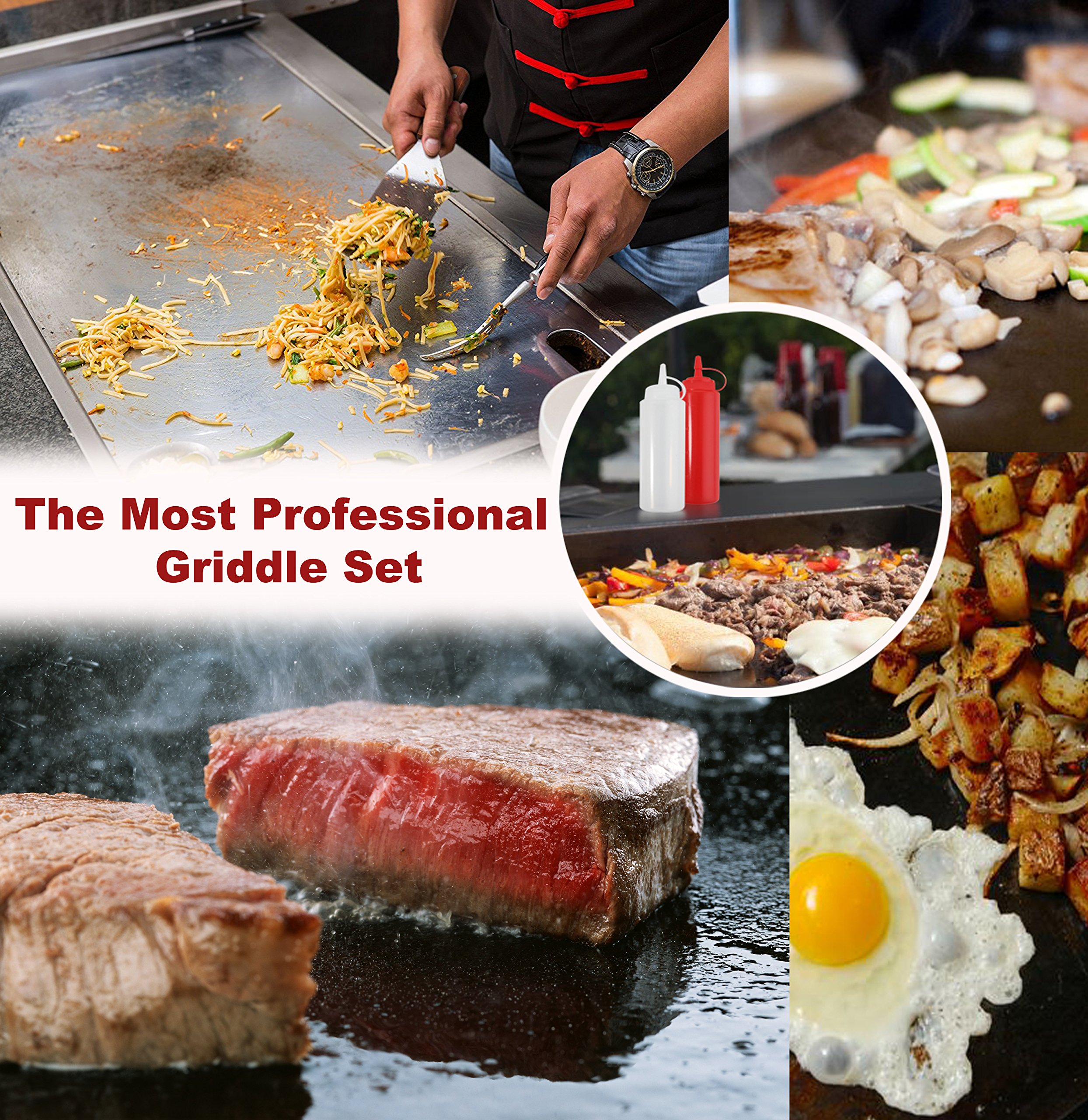 ROMANTICIST 8Pc Professional BBQ Griddle Accessories Kit in Gift Box ...