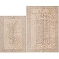 Amazon.com: Ramanta Home 2 Piece Pure Cotton Bathroom Rug Set - Linen ...