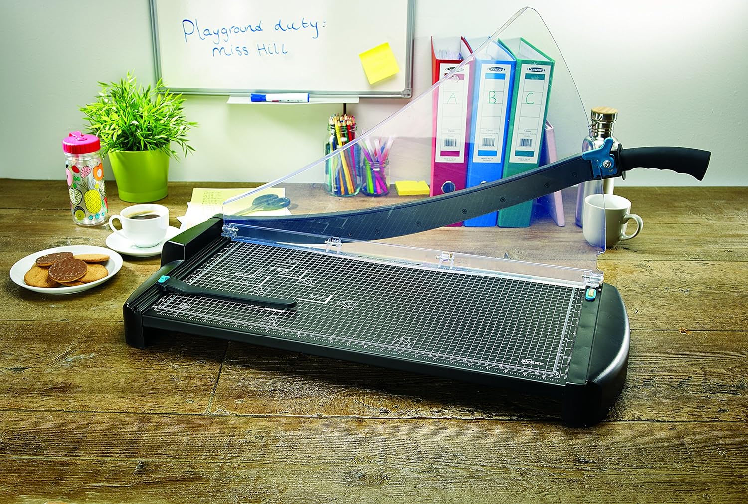 Avery A2 PG640 Precision Guillotine Paper Cutter, Black and Teal – BigaMart