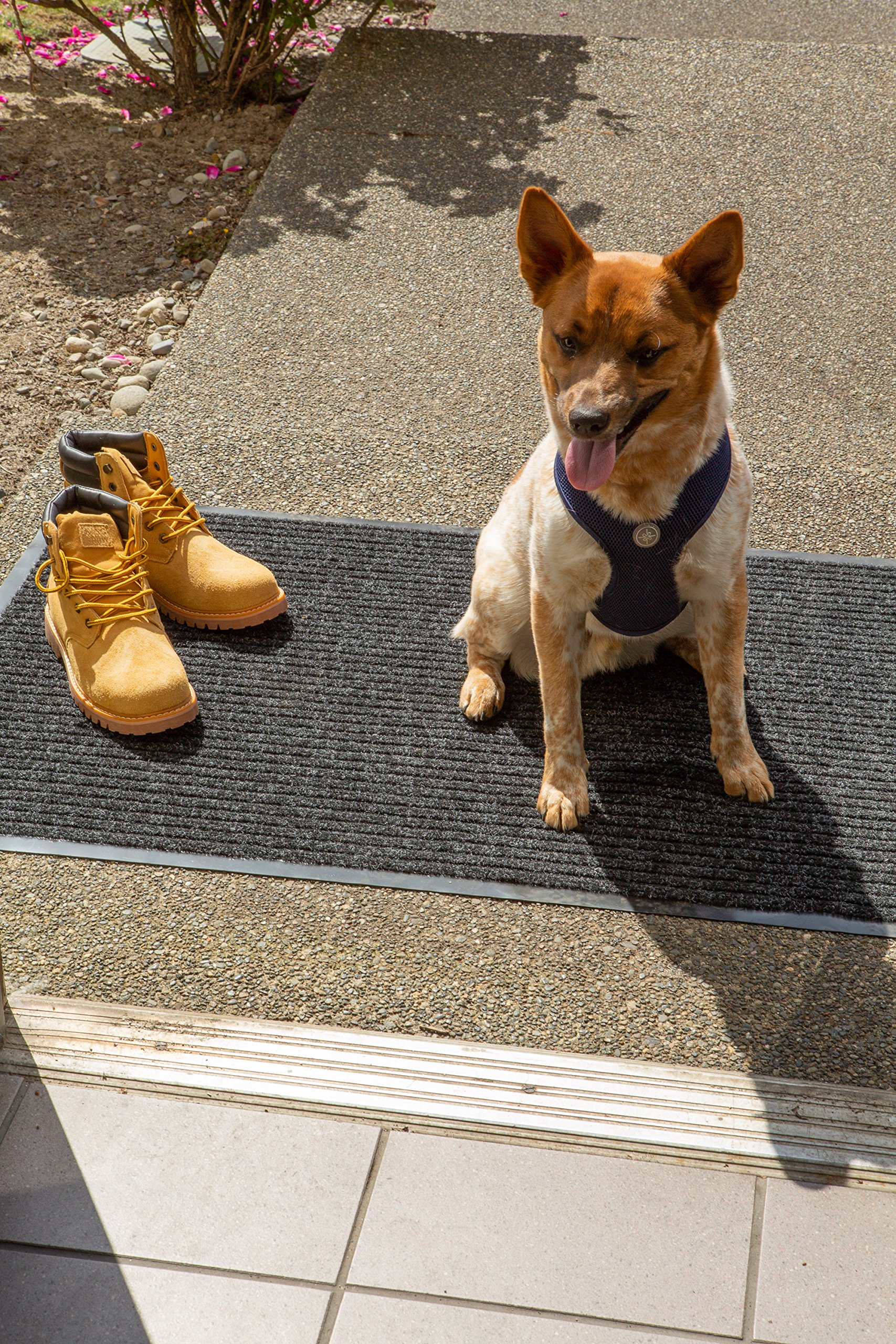 J&M, Utility Doormat, Heavy Duty, Ribbed and Waterproof, 22x60 ...