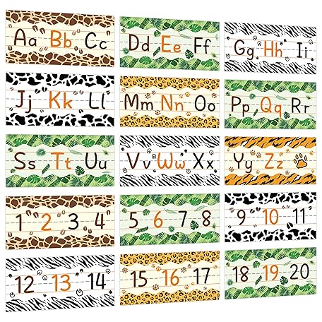 Mua TICIAGA 15PCS Safari Animal Alphabet Line Bulletin Board Set ...