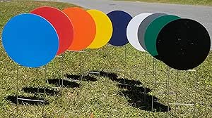 Amazon.com: 9 Quantity Blank Corrugated Plastic Signs Circles (18 ...