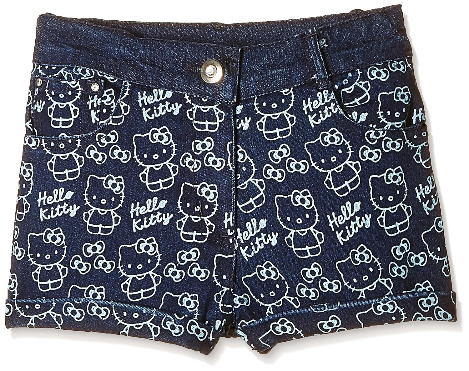 Buy Hello Kitty Girls' Shorts (HT0ESH1016_Denim Blue_2-3 Years) at ...