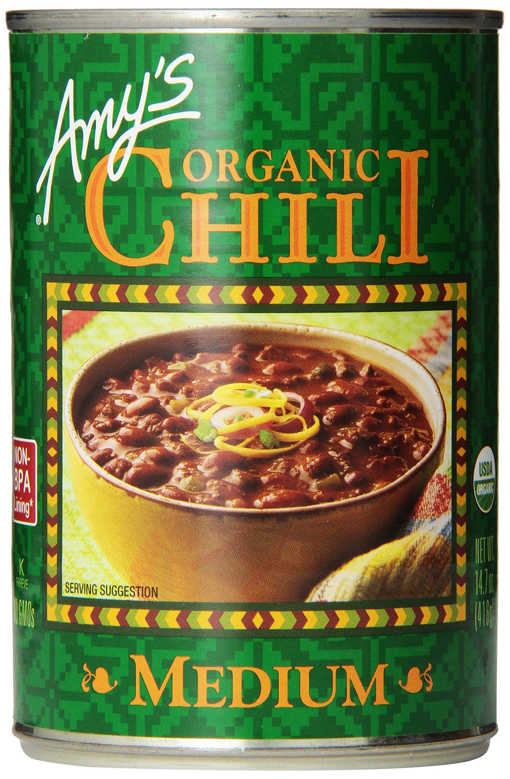 Amazon.com : Amy's Organic Chili, Medium Black Bean, 14.7 Ounce (Pack ...