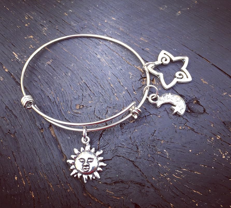 Amazon.com: Sun Moon And Stars Bracelet | Sun Moon And Stars Jewelry ...