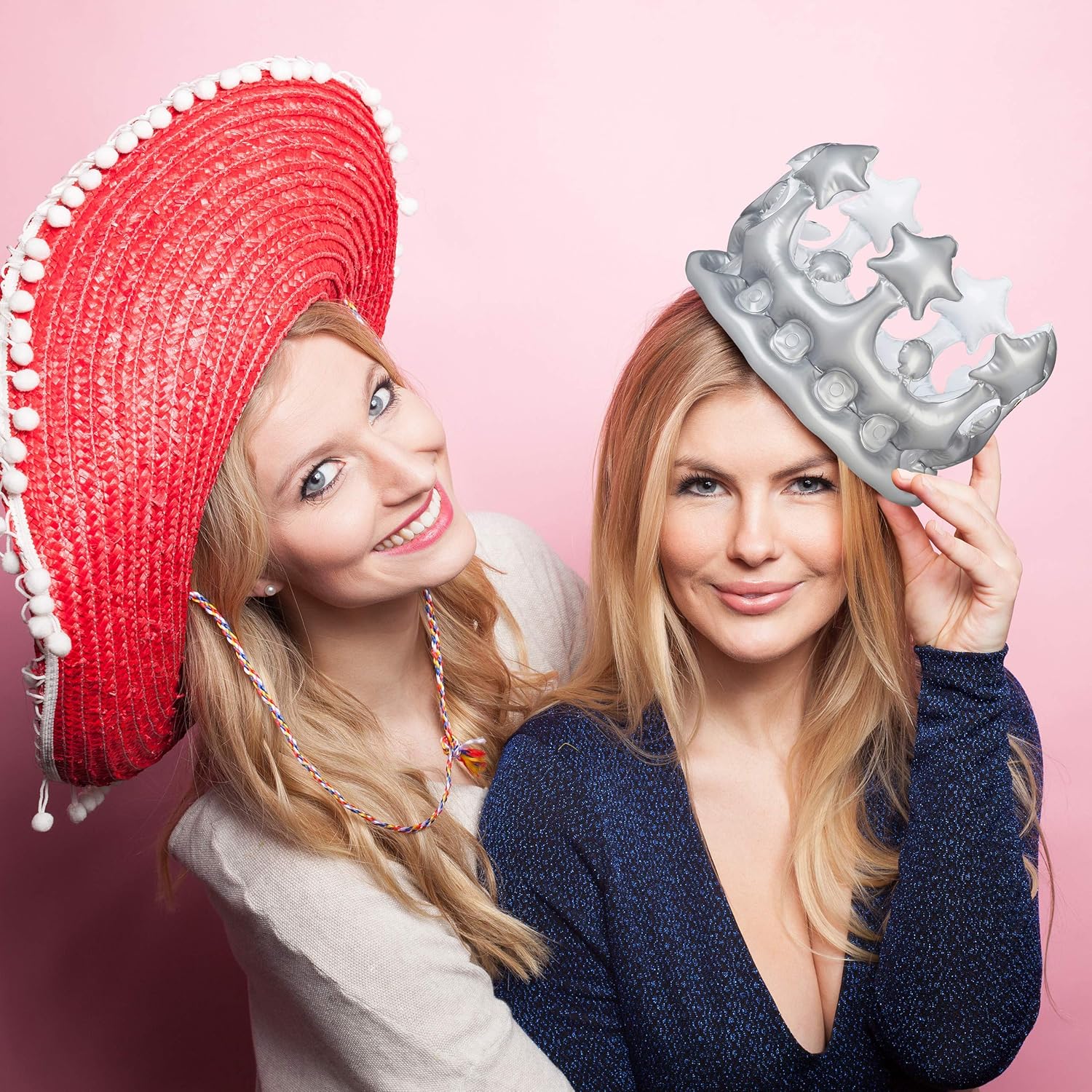 Relaxdays Inflatable Crown, Carnival Costume Accessory, Princess, King ...