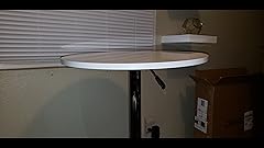 Amazon.com: Displays2go Height Adjustable Bar Table, White: Kitchen ...