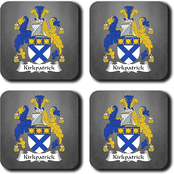 Amazon.com | Kirkpatrick Coat of Arms/Family Crest Coaster Set, by ...
