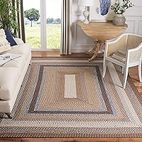 Amazon.com: SAFAVIEH Braided Collection 4' x 6' Multi BRD308A Handmade ...