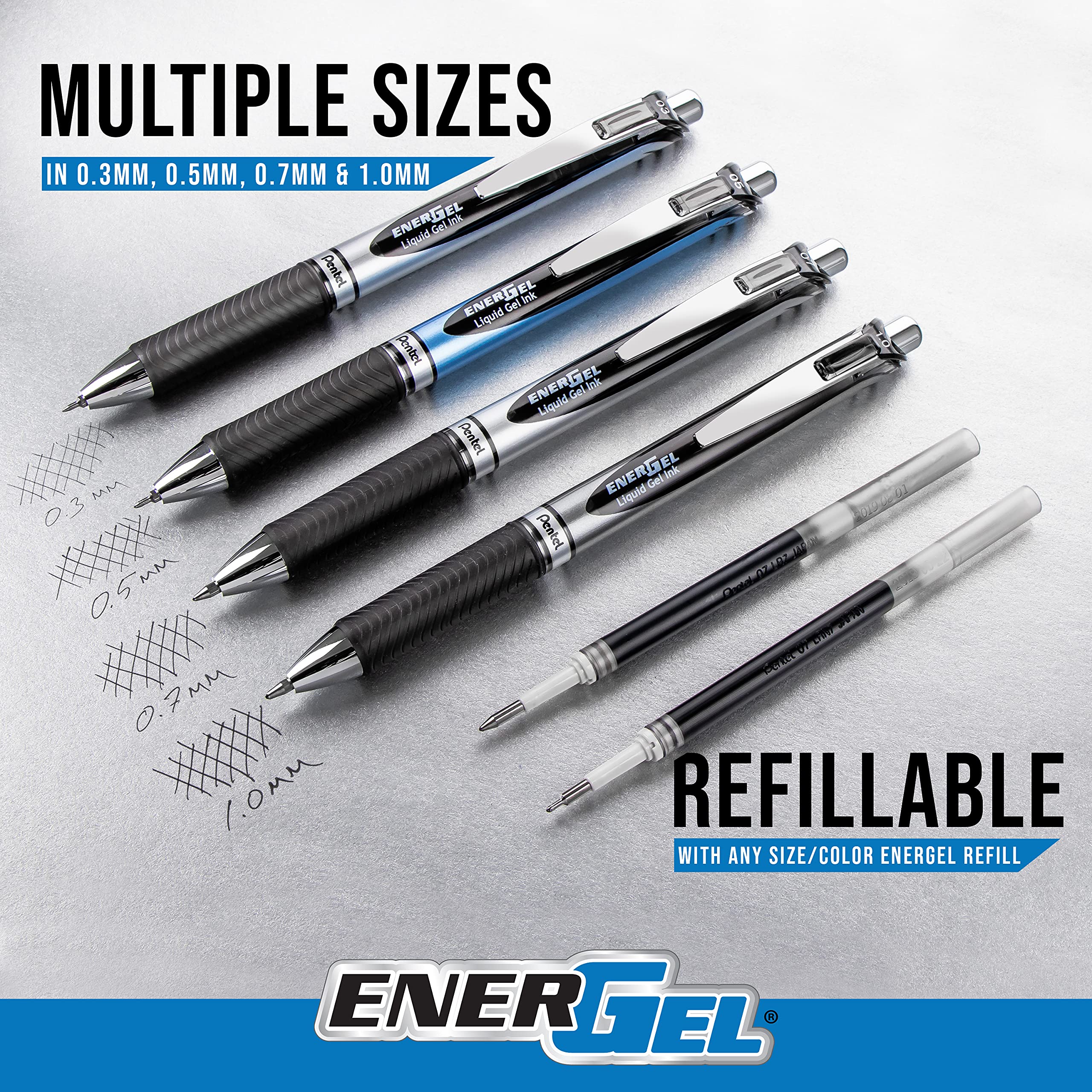 Mua Pentel® EnerGel™ RTX Retractable Liquid Gel Pens, Medium Point, 0.7 mm, 54% Recycled, Blue ...