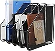 Amazon.com : Heavy Duty 4 Compartment Black Metal Mesh Office Desktop ...