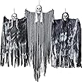 Amazon.com: JOYIN 3 Pack Hanging Halloween Skeleton Ghosts Decorations ...
