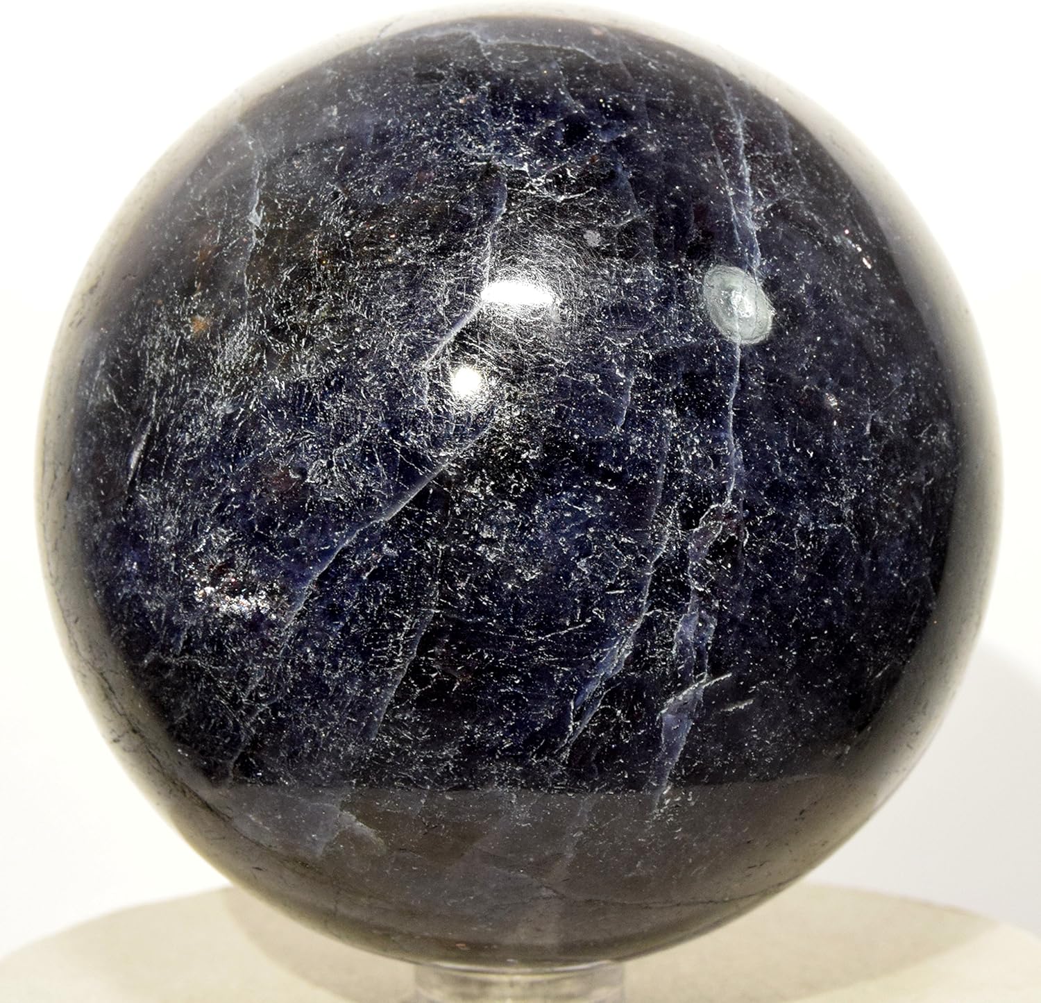 Amazon.com: Large 2.8" Rich Blue Iolite Sphere Sparkling Natural ...