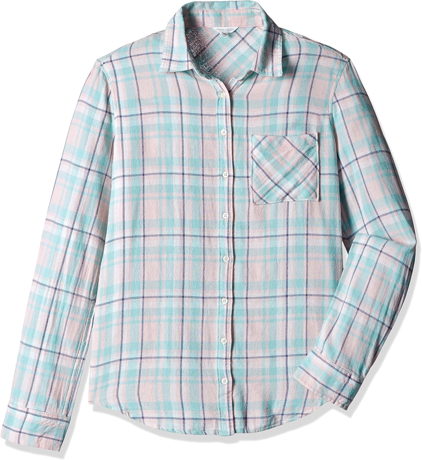 Buy AEROPOSTALE Women's Button Down Shirt (AE8458688_Light Pink_X-Large ...