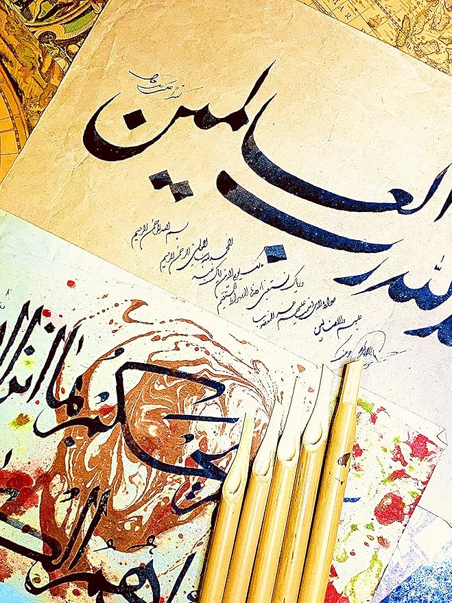 Amazon.com: Calligraphy Reed Pen Qalam Kalam Pen Arabic, Farsi, Hebrew ...