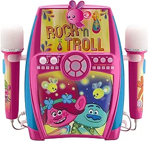 Amazon.com: Trolls Deluxe Sing Along Boombox with Dual Microphones ...