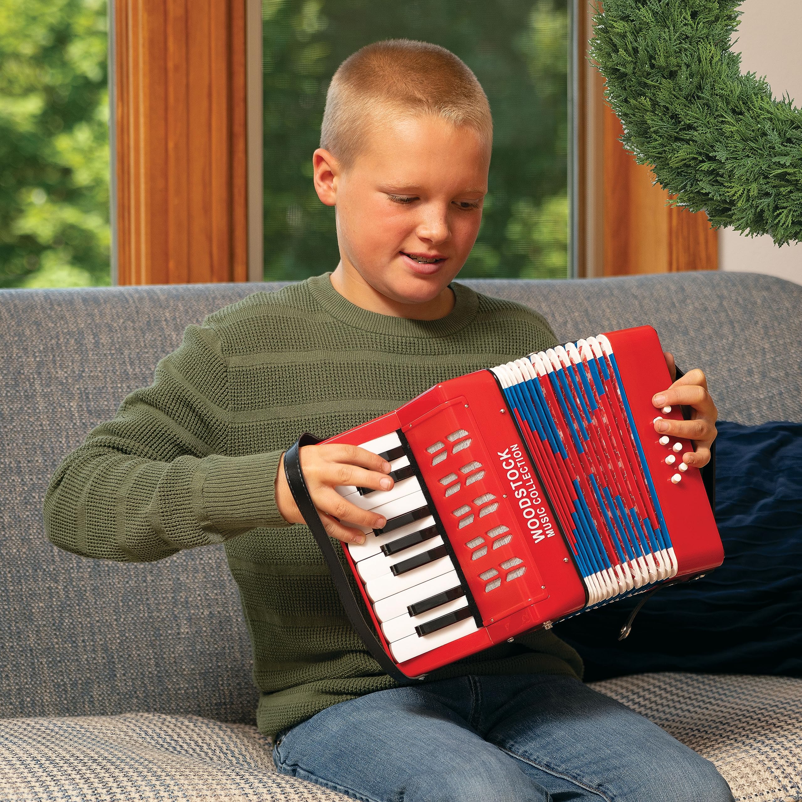Mua Woodstock Junior Accordion, 17 Piano Keys 8 Bass Buttons, Childrens ...