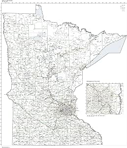 Amazon.com: ZIP Code Map State of Minnesota Laminated: Home & Kitchen