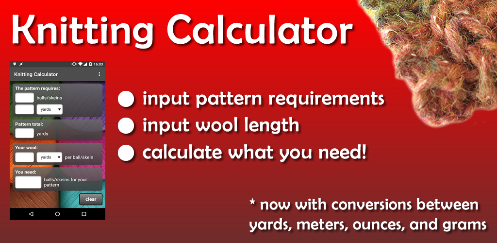 Knitting Calculator:Amazon.de:Appstore for Android