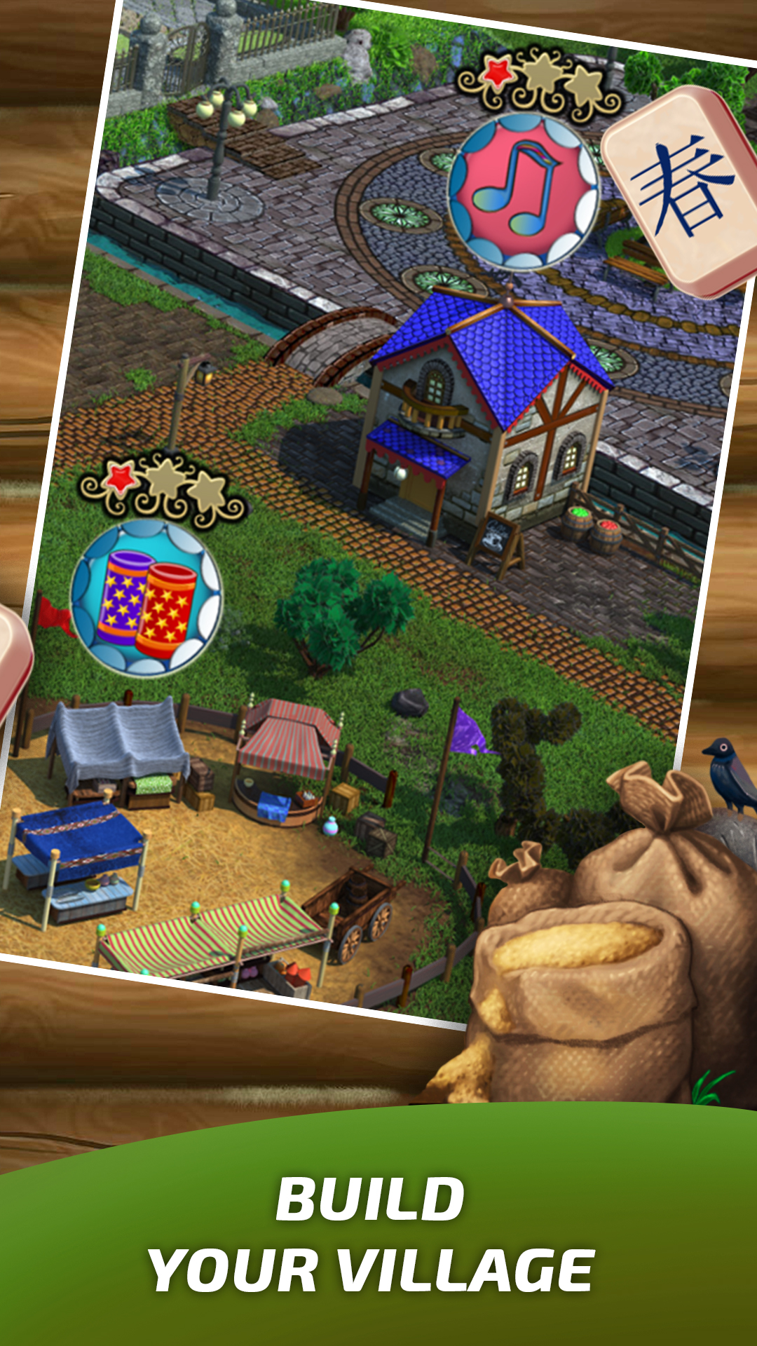 Mahjong Village - Solve puzzles and build your township. Enjoy this ...