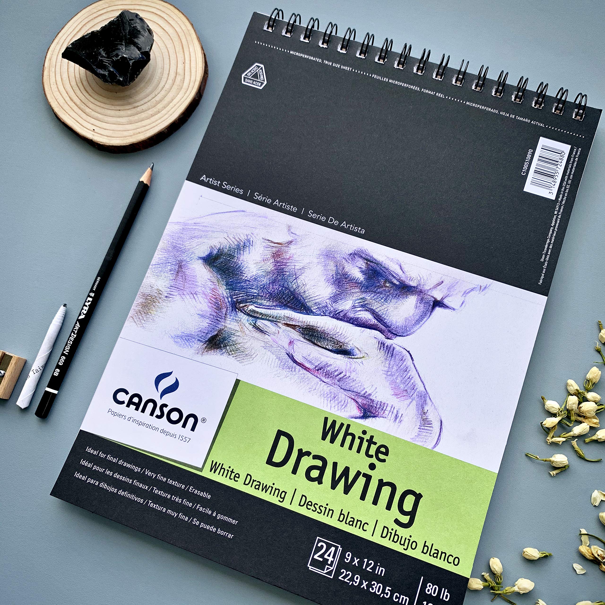 Mua Canson Artist Series 1557 Pure White Drawing Paper Pad, Fine ...