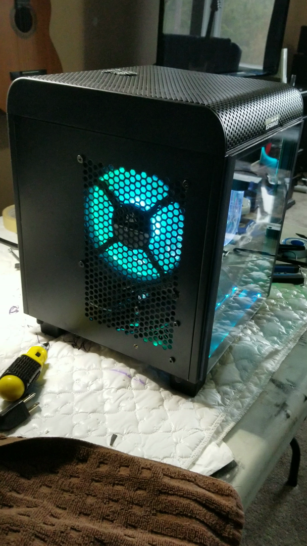 Thermaltake Core V21 SPCC Micro ATX Cube Computer Chassis CA-1D5-00S1WN ...