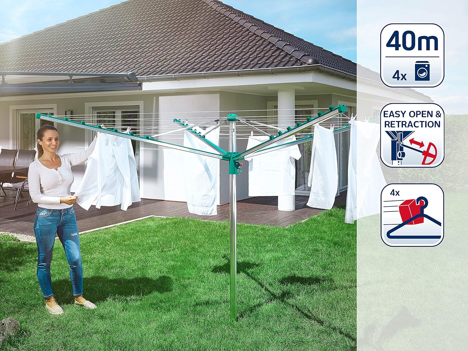 Leifheit Linomatic Rotary Washing Line 500 Comfort, 50 m – BigaMart