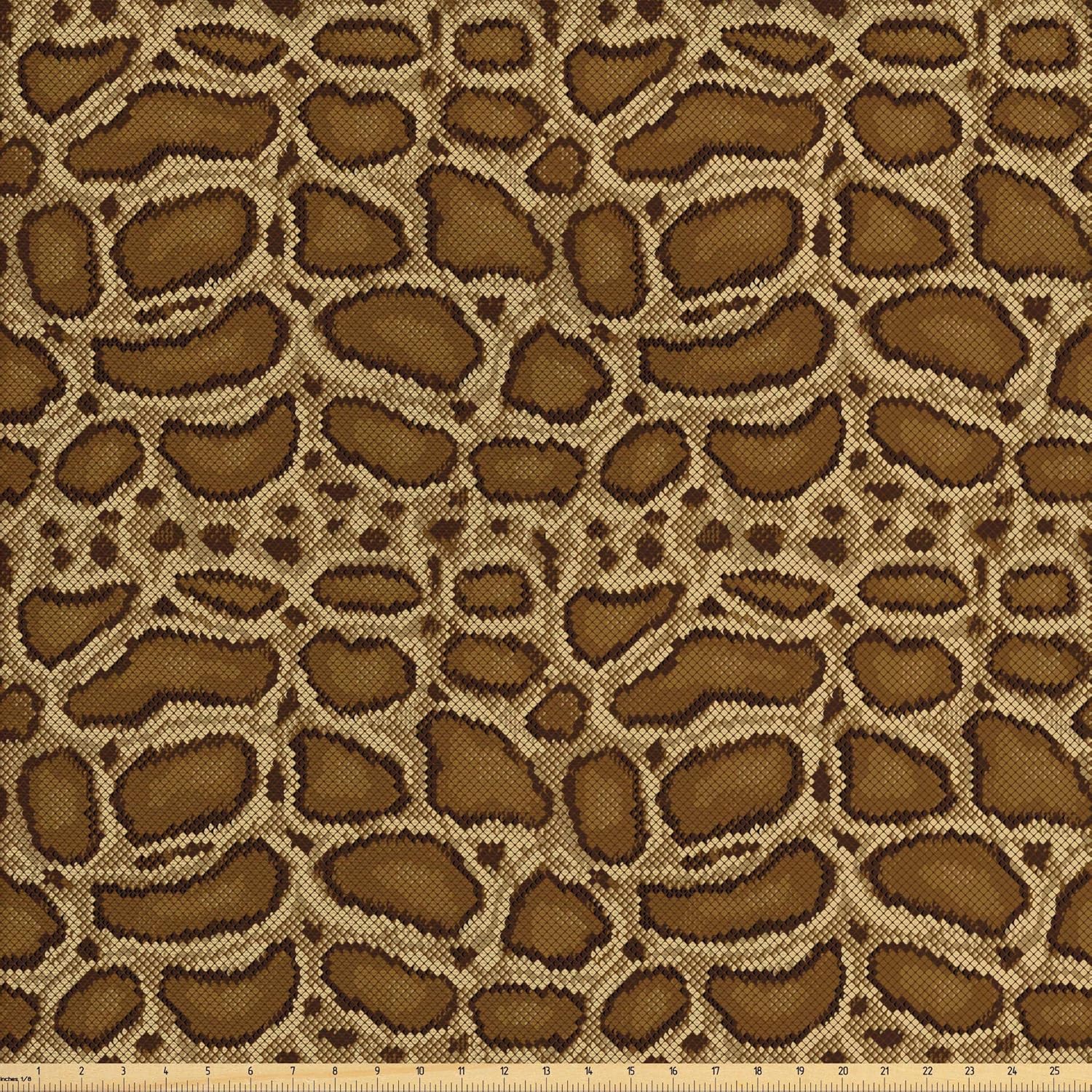 Amazon.com: Lunarable Reptile Fabric by The Yard, Python Snakeskin ...