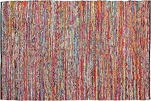 Amazon.com: Cotton Multi Chindi Hand Woven Rugs 36X60 Inch Multi Color ...