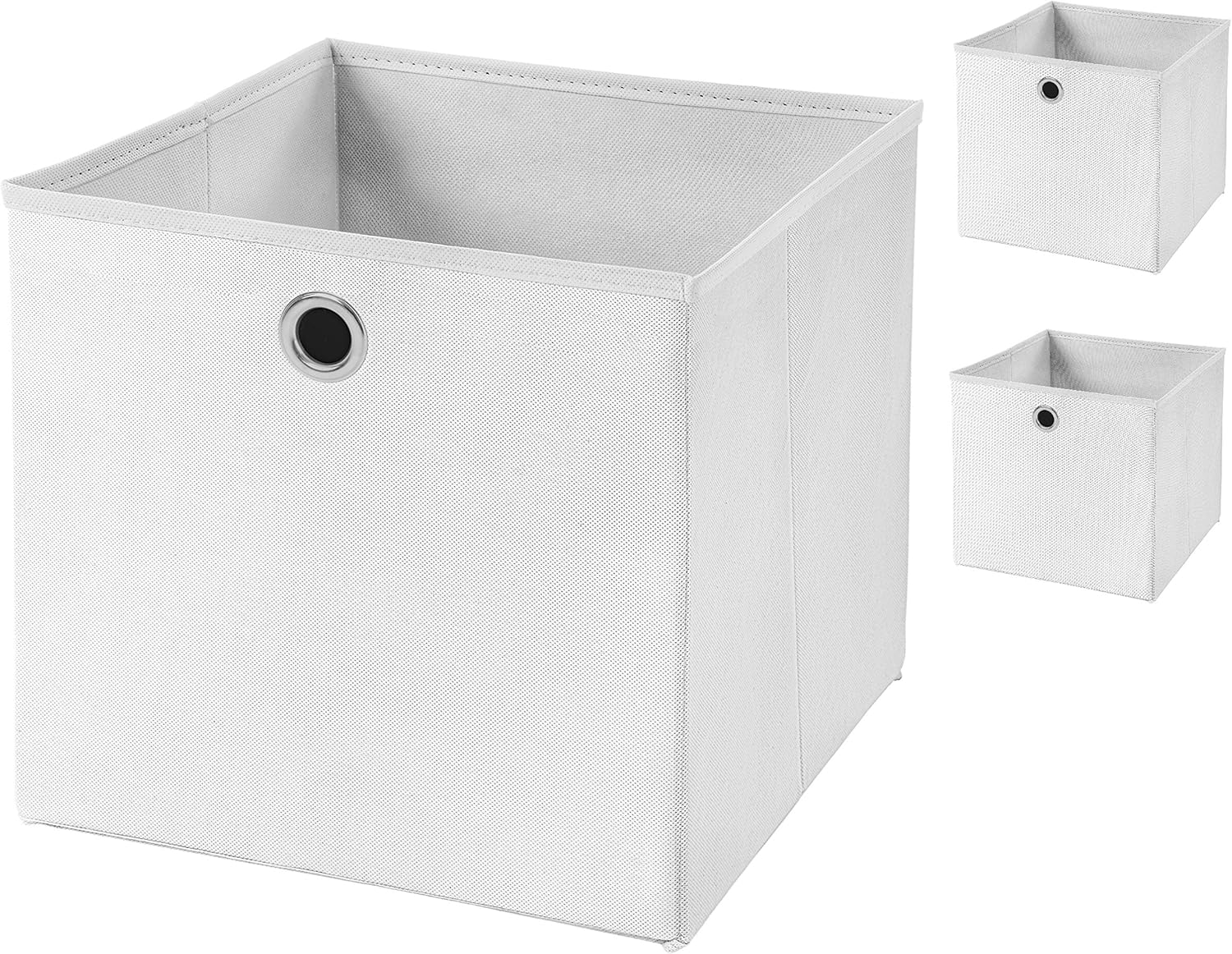 3 Stück Faltbox Weiß 28 x 28 x 28 cm Aufbewahrungsbox faltbar: Amazon ...