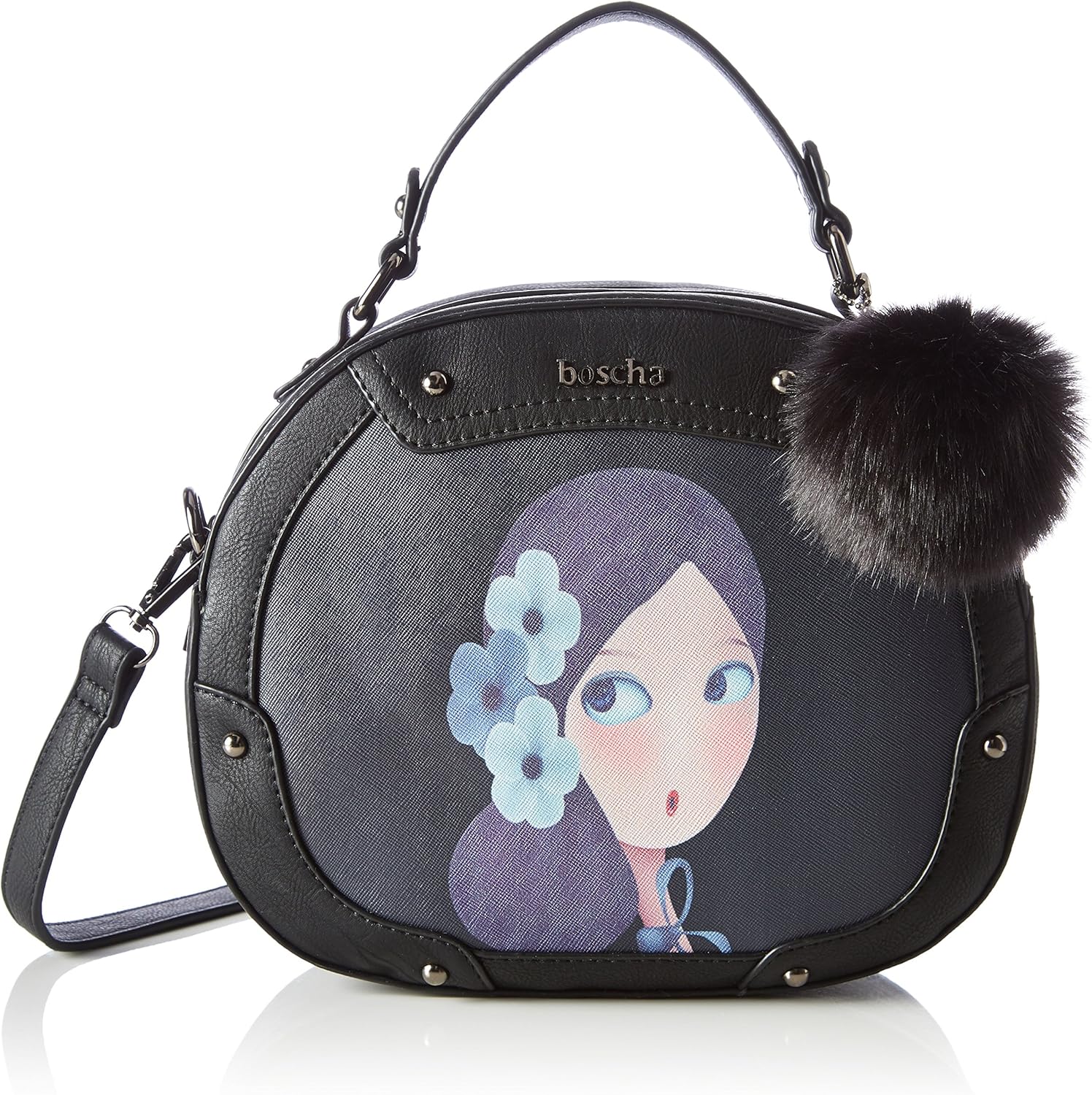 Boscha Zip Bag, Women’s Handbag, Schwarz (Black), 9x21x25 cm (wxhxd ...