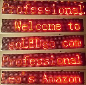 Amazon.com: LED Banner 1 RED color Moving Message sign Scrolling ...
