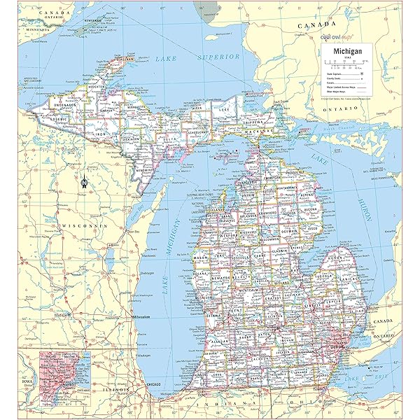 Mapa Del Puerto De Cobre De Michigan Copper Country Keweenaw County