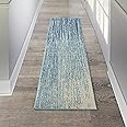 Amazon.com: Nourison Passion Abstract Navy/Light Blue 2'2" x 7'6" Area ...
