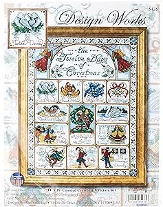 Amazon.com: Design Works Crafts 5435 12 Days of Christmas Counted Cross ...