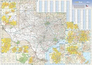 Amazon.com : Texas State Wall Map - 34.5" x 24.75" Laminated : Office ...