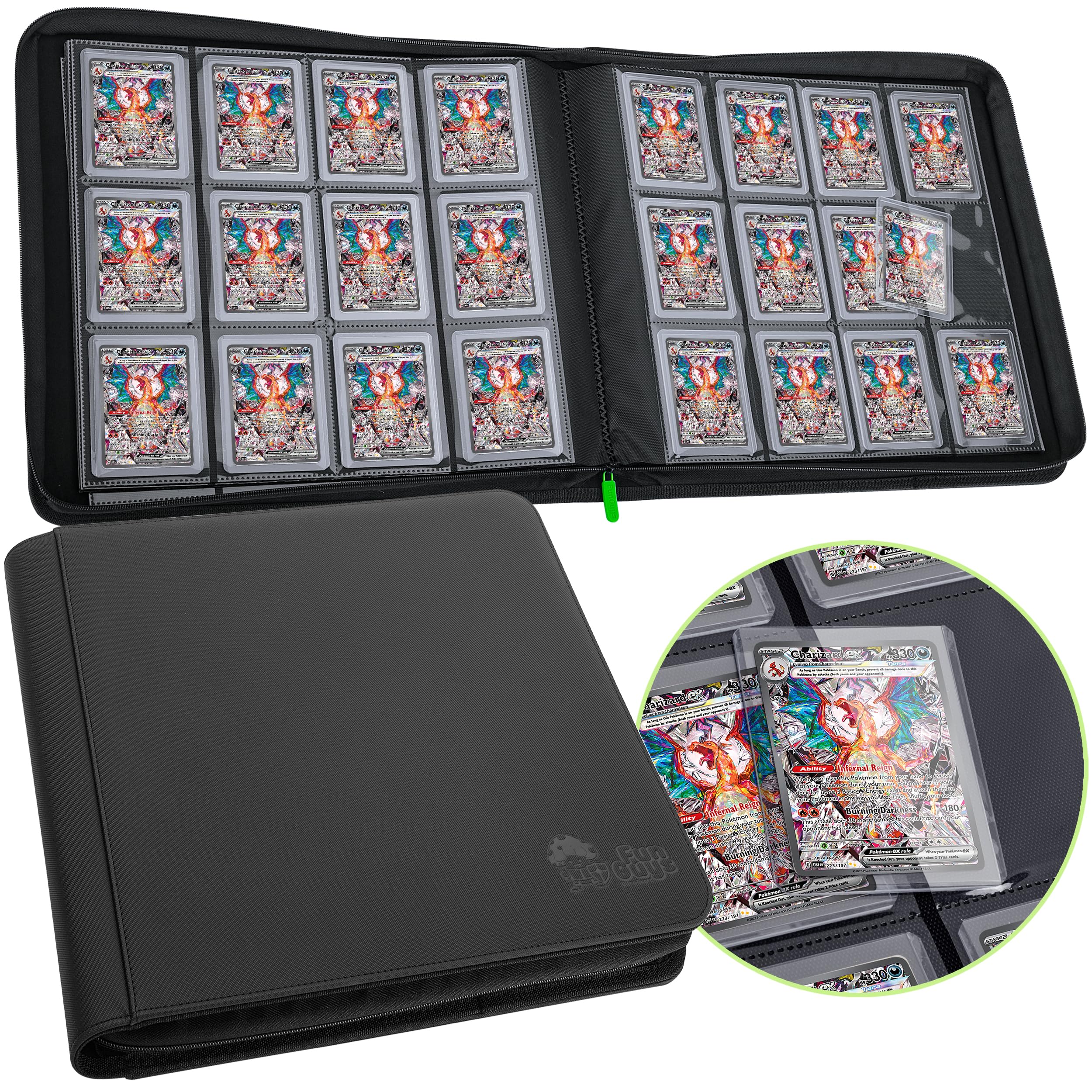 Mua Toploader Binder Trading Cards Binder Storage, 384 12 Pocket Top ...
