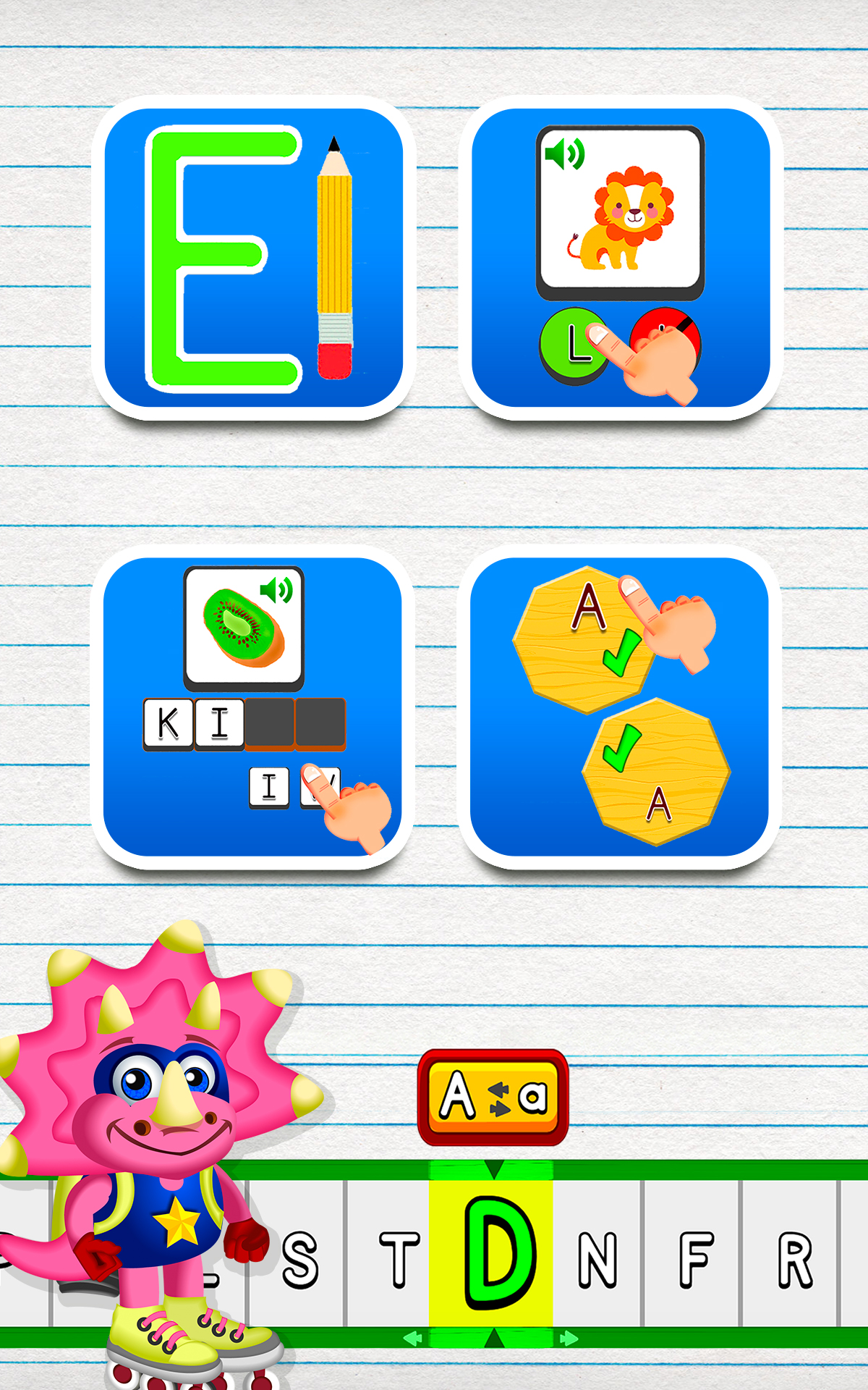 ABC Dinos: Aprender a ler e escrever (Versão completa):Amazon.com.br ...