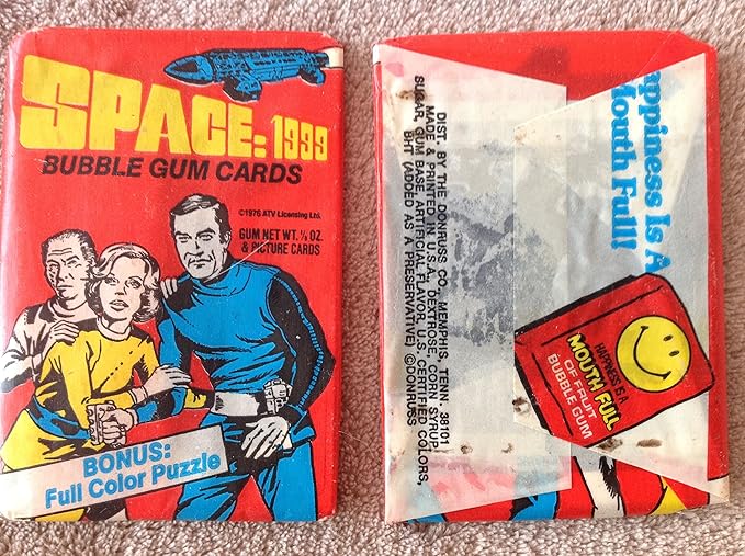 Space 1999 Ultra Rare 1976 Bubble Gum Trading Cards Pack - Containing 5 ...