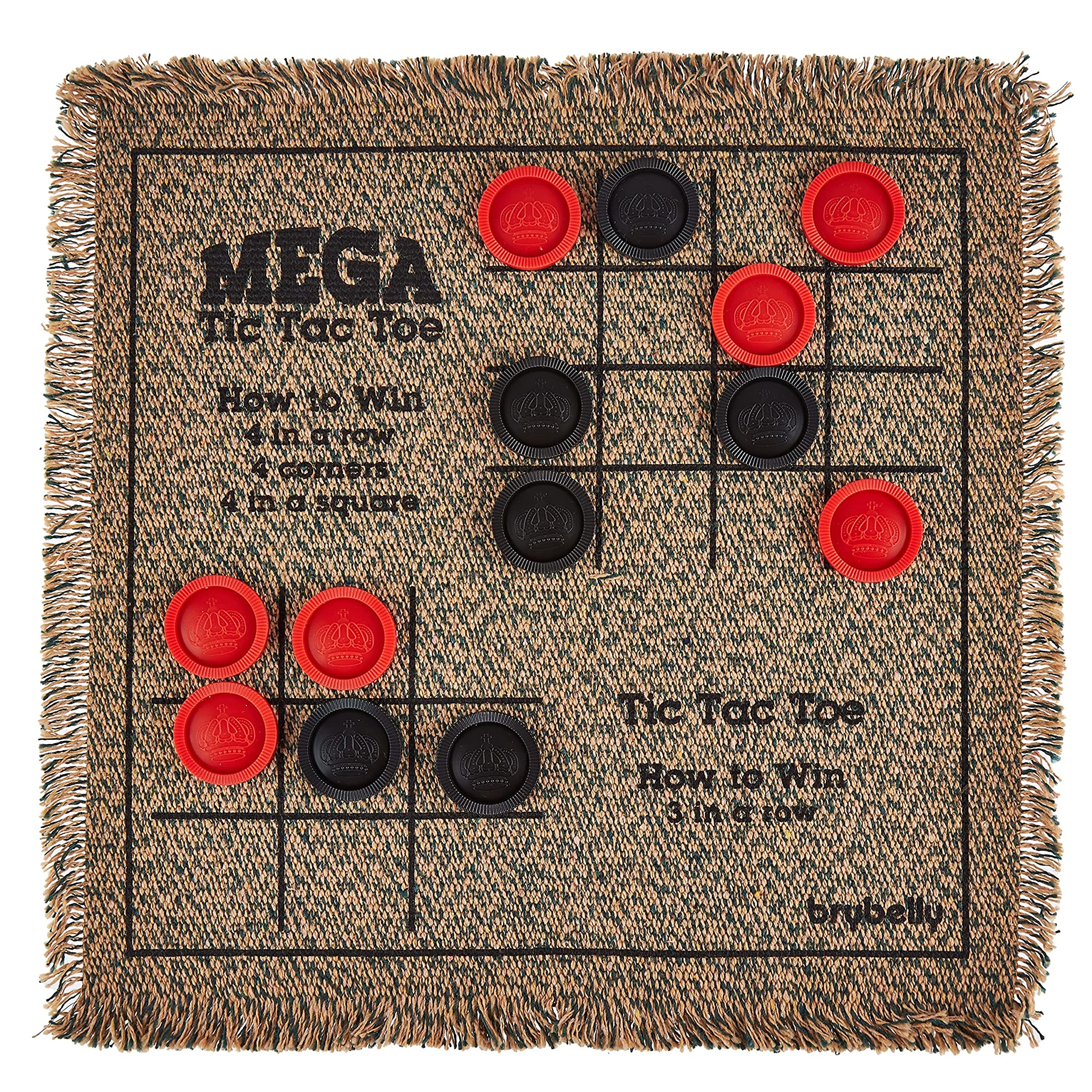 Mua 3-in-1 Mini Checkers Rug + Classic & Mega Tic Tac Toe - Portable ...