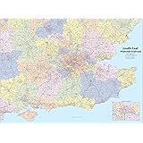 South East England Postcode Districts Wall Map | Desertcart Sri Lanka