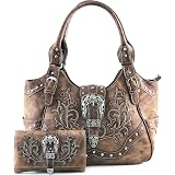 Justin West American Albino Floral Embroidery Buckle Shoulder Concealed ...